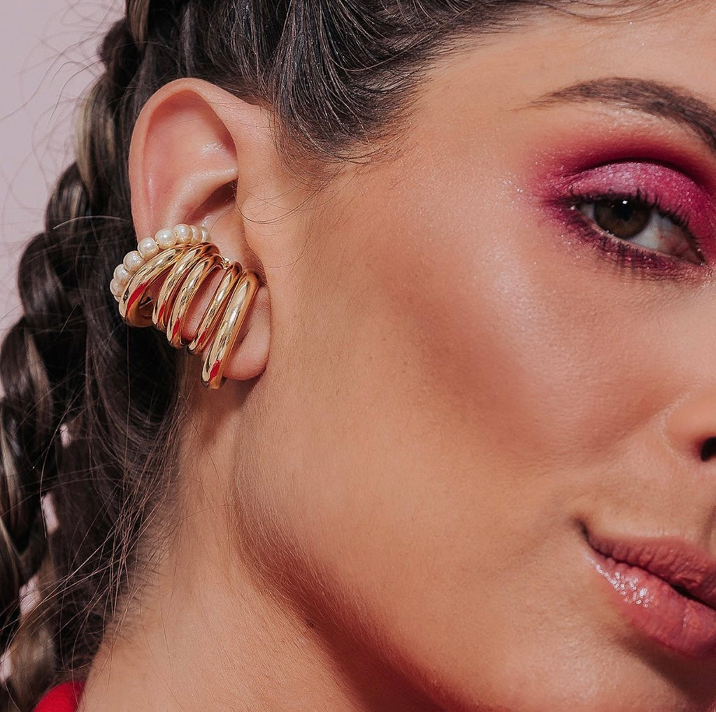 Sea Ear Cuff in 18k Gold Plated – Brazilian Leaves Fashion